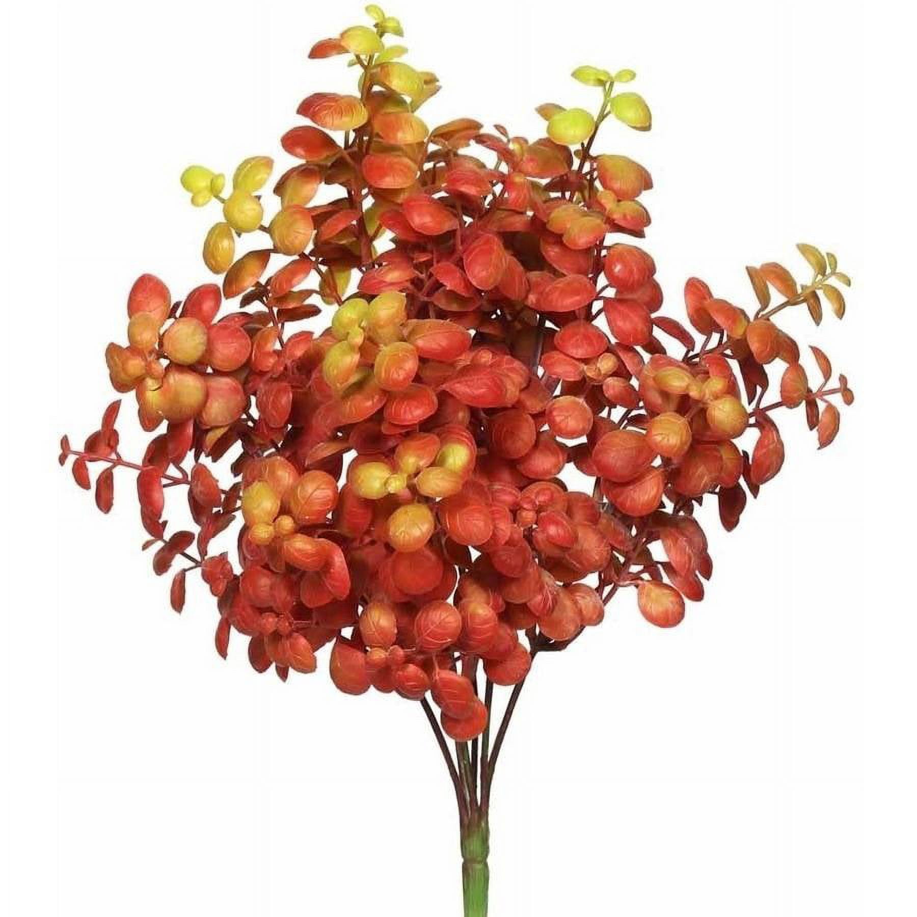 Vickerman 12" Artificial Red Leaf Bush - Walmart.com