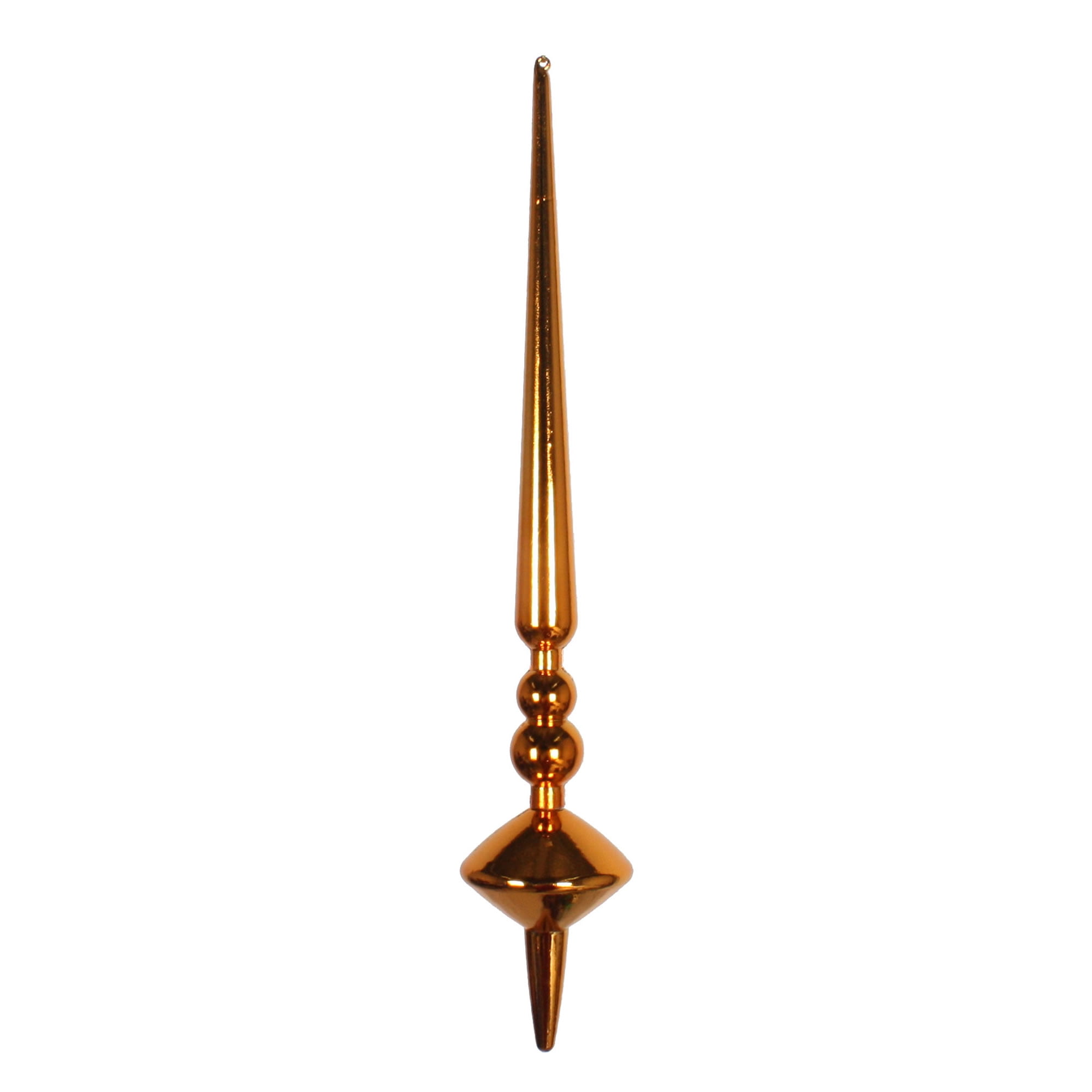 Vickerman 12" Burnished Orange Shiny Cupola Finial. This long finial ...