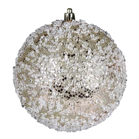 Vickerman 12" Champagne Glitter Hail Ball Ornament - Walmart.com