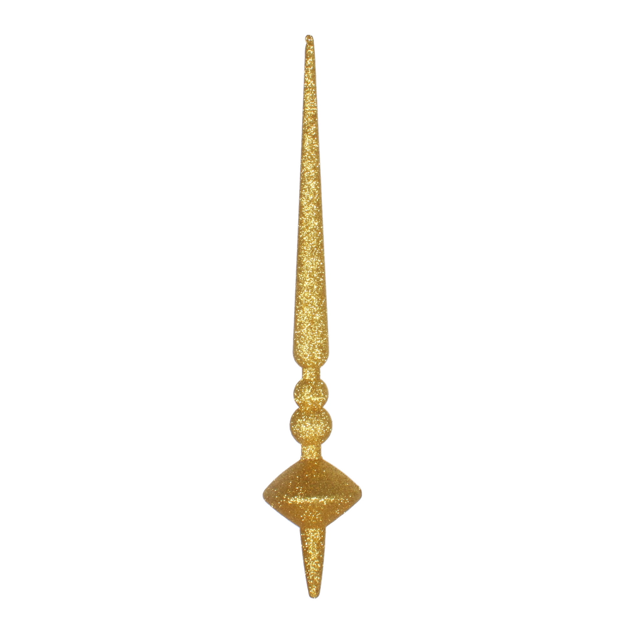 Vickerman 12" Honey Gold Glitter Cupola Finial. This long finial ...