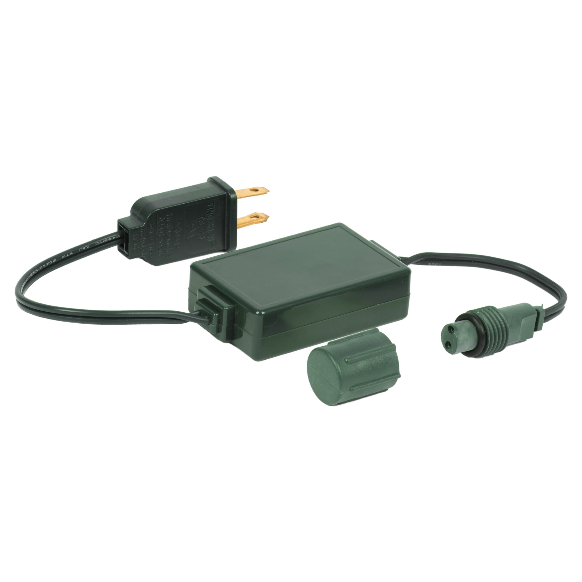 Vickerman 12" UL Rectified Coaxial Green Wire Male Plug Power Cord 2 ...