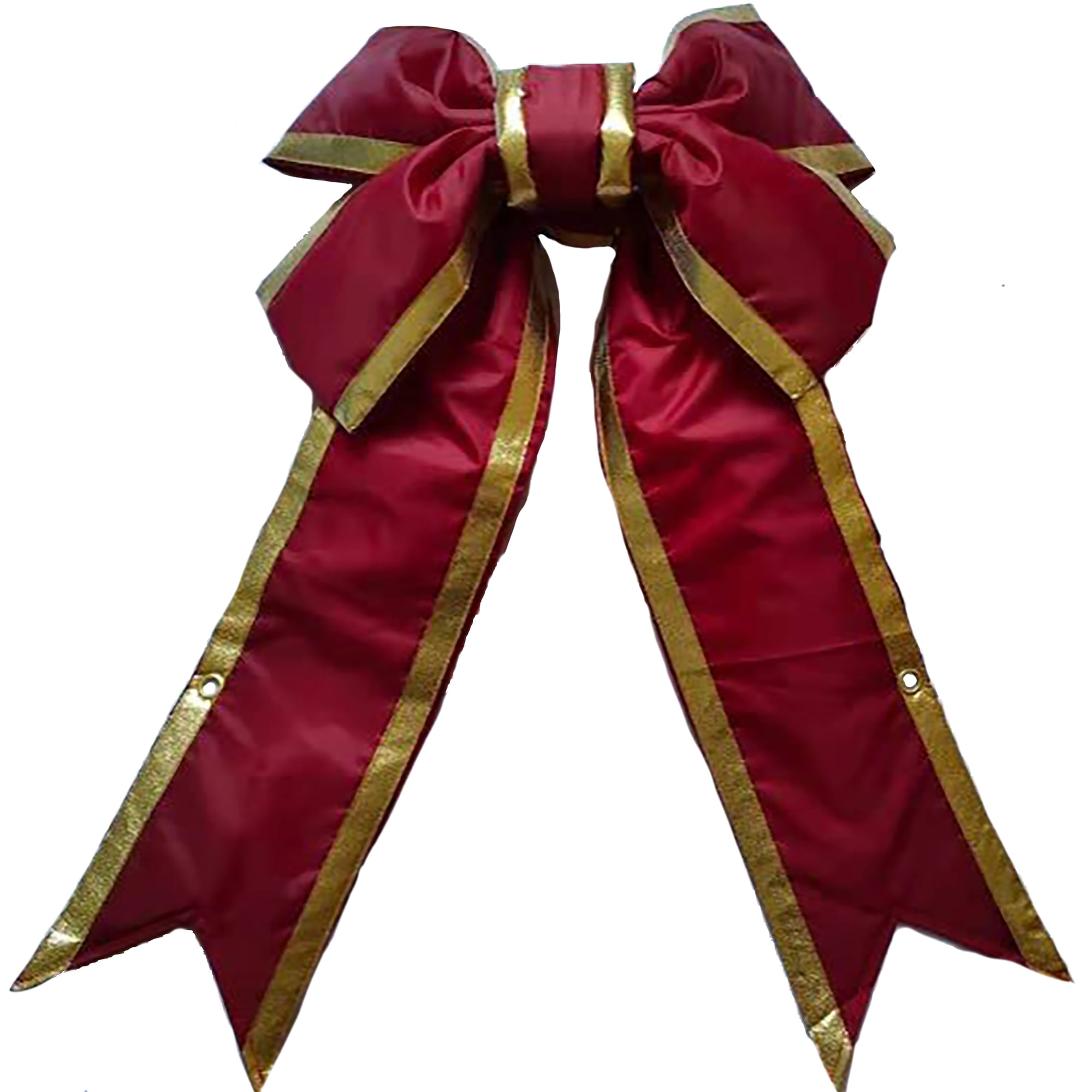 Vickerman 12" x 15" Burgundy-Gold Nylon Outdoor Structural Bow ...