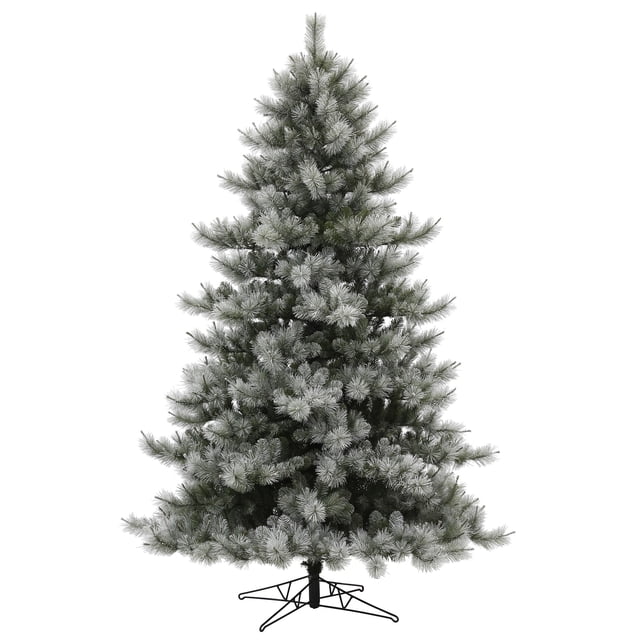 Vickerman 12' x 82" Flocked Cayce Pine Artificial Christmas Tree, Unlit ...