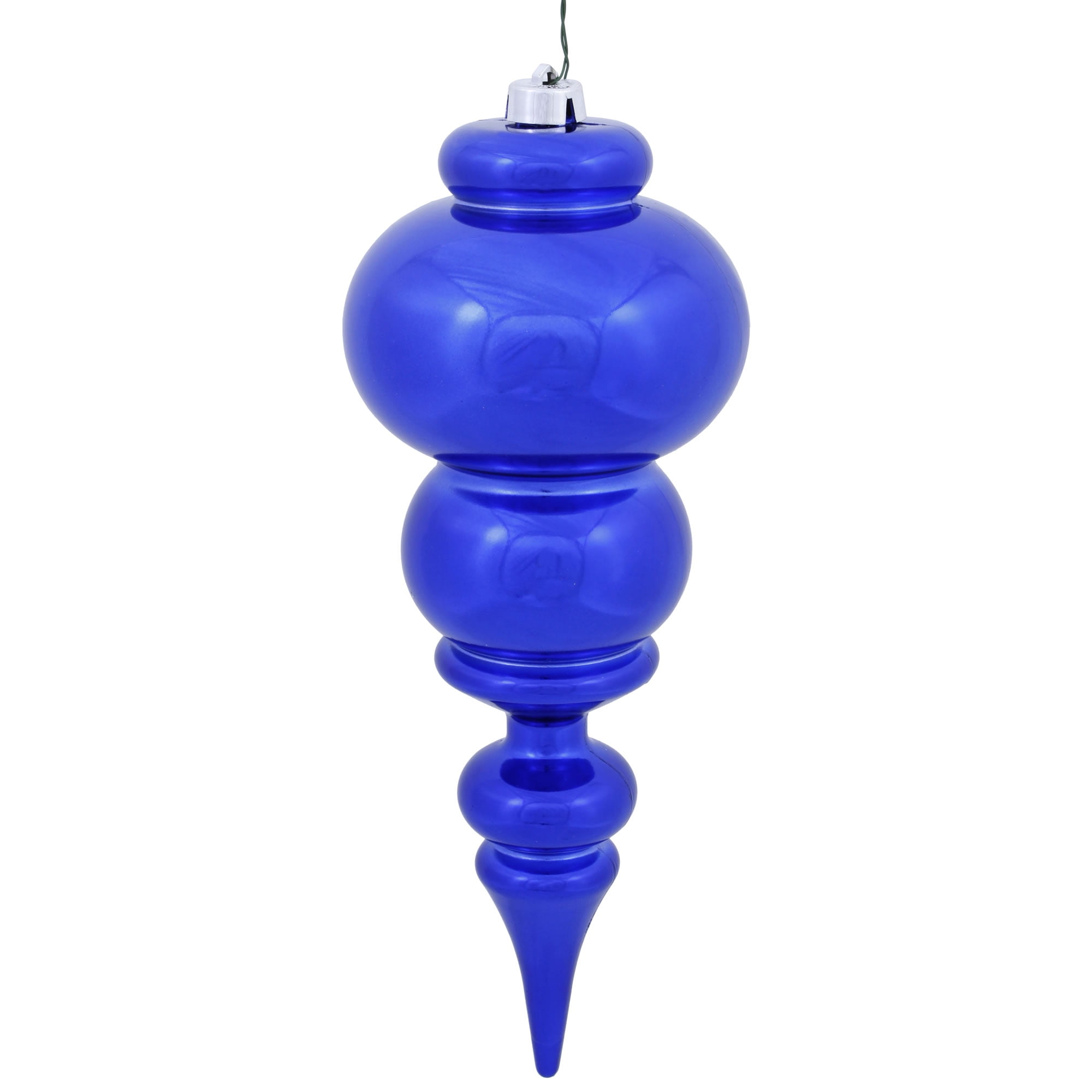 Vickerman 14" Cobalt Blue Shiny Finial UV Drilled - Walmart.com