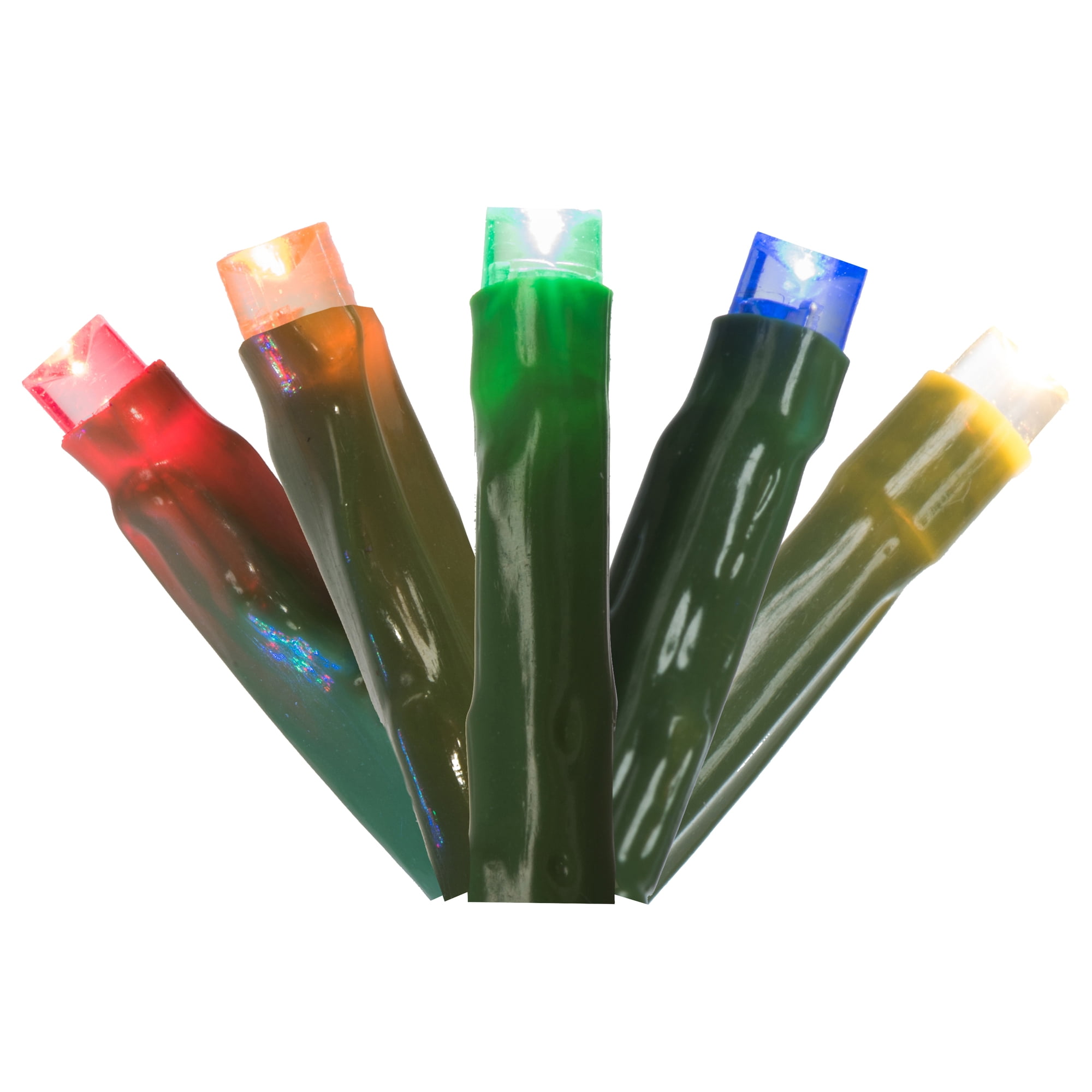 Vickerman 144 Multi-color LED Cluster Light Set, 24' Christmas Light ...