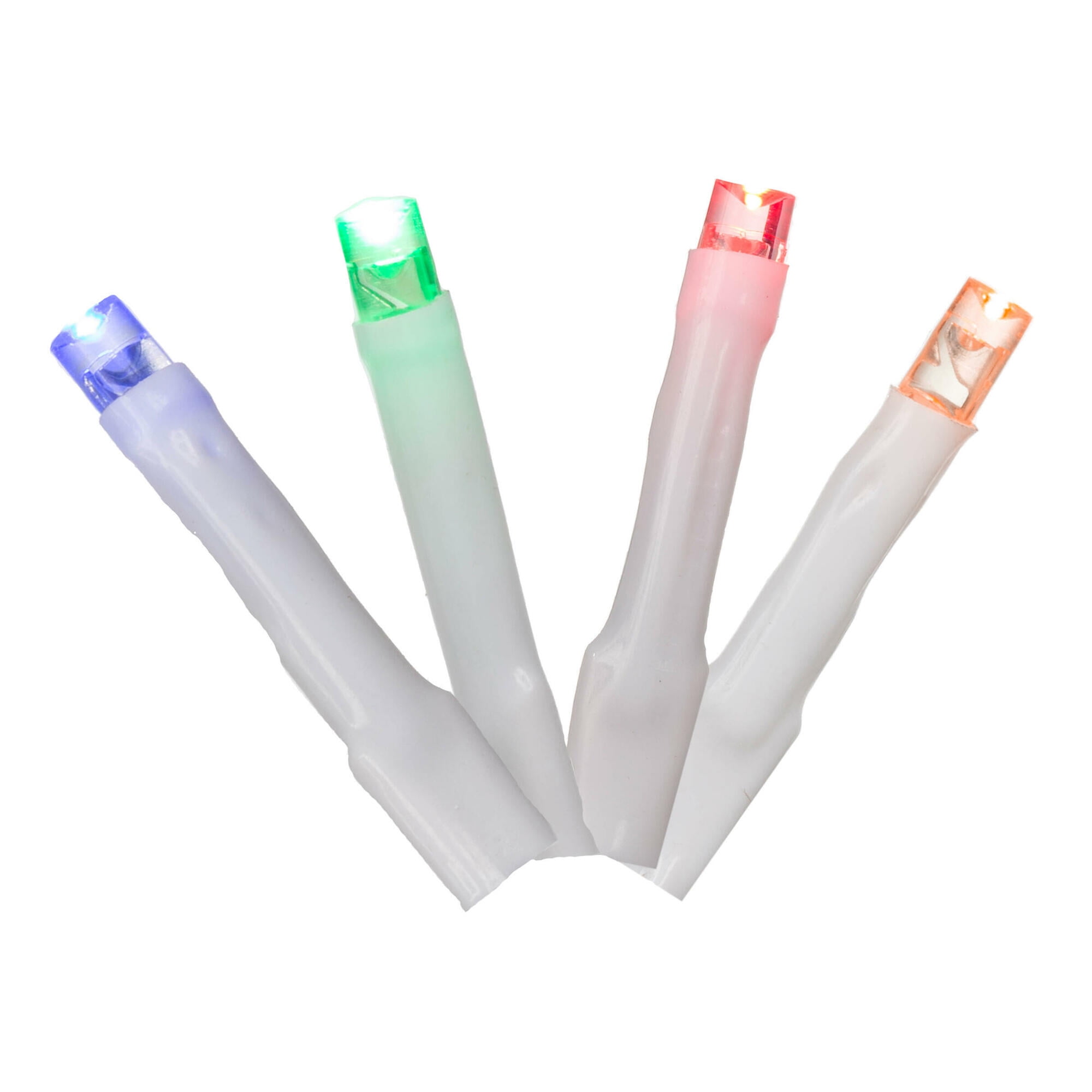 Vickerman 144 Multi-color LED Cluster Light Set, 24' Christmas Light ...