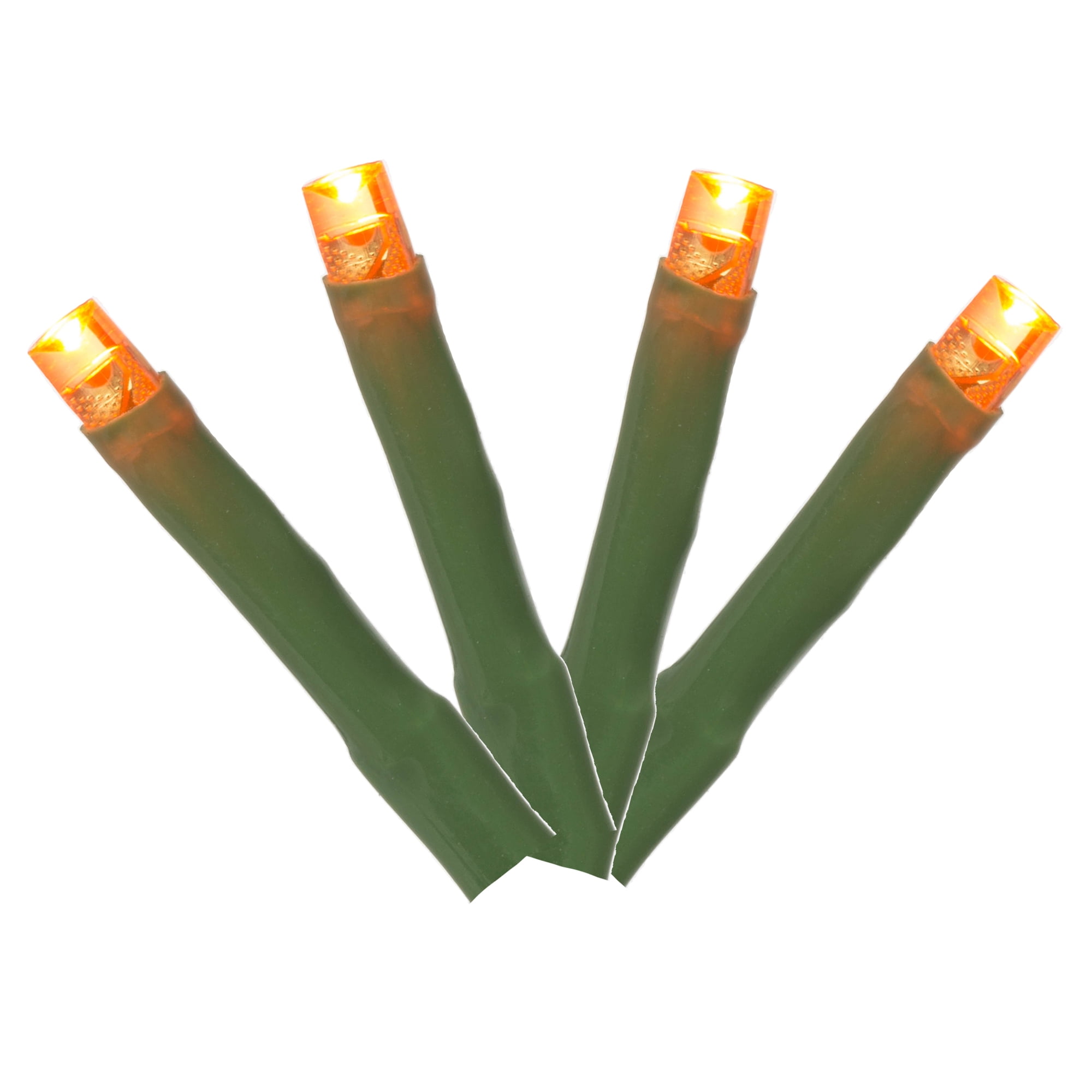 Vickerman 144 Orange LED Cluster Light Set, 24' Christmas Light Set ...