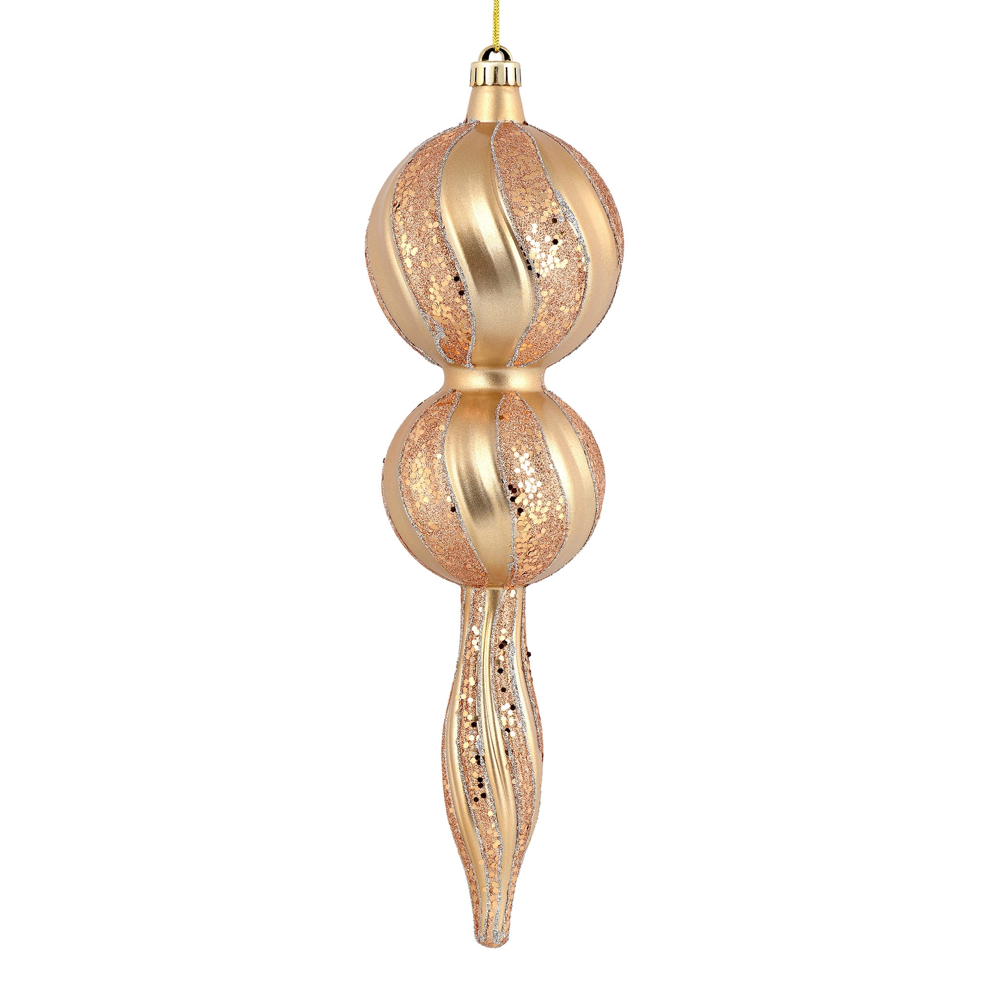Vickerman 16.5" Café Latte Candy Glitter Finial. Create a beautiful ...