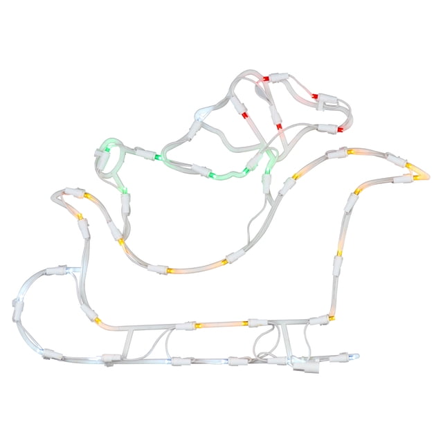 Vickerman 18" Santa Sleigh Wire Silhouette with 35 LED Lights ...
