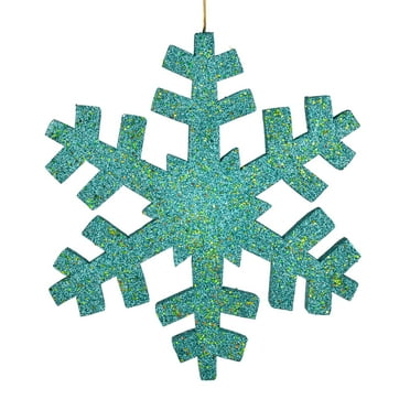 Vickerman 18" Blue Glitter Snowflake Christmas Ornament - Walmart.com
