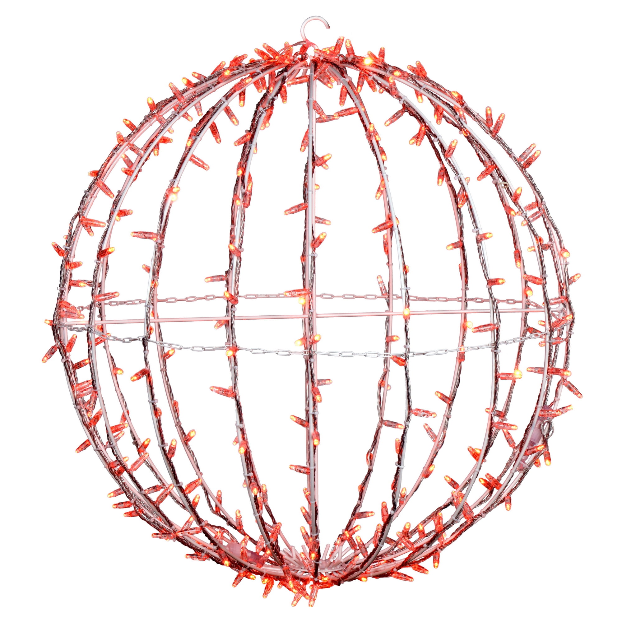 Vickerman 180Lt x 20" Fold Flat Orange LED Jumbo Hanging Sphere ...