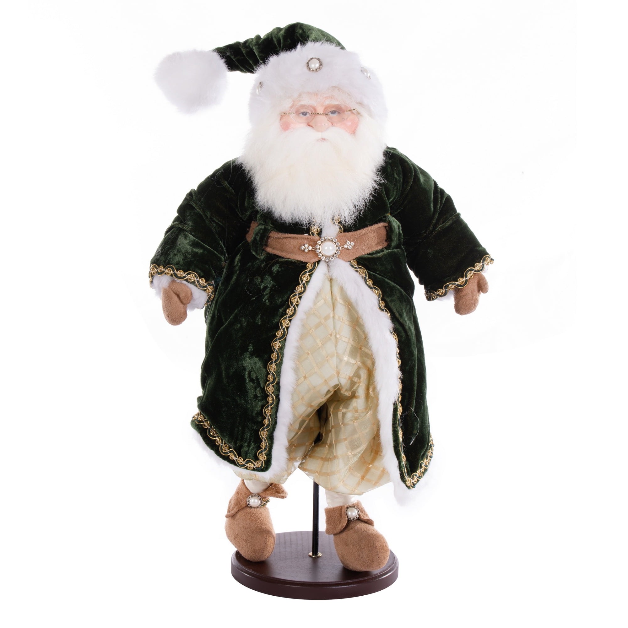 Vickerman 19" Silent Night Collection Santa Doll with Stand - Walmart.com