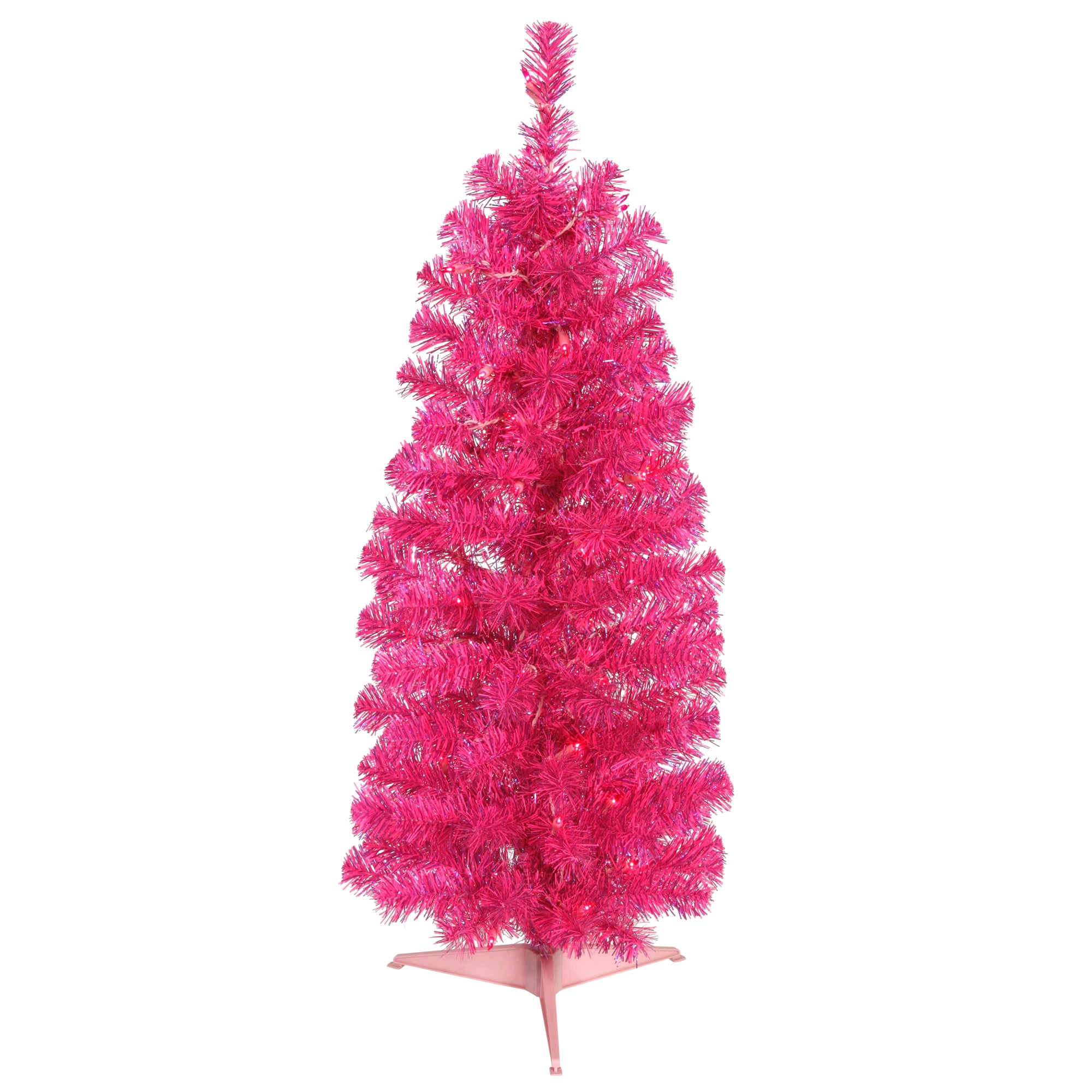 Vickerman 2' Pink Pencil Artificial Christmas Tree, Pink Dura-lit ...