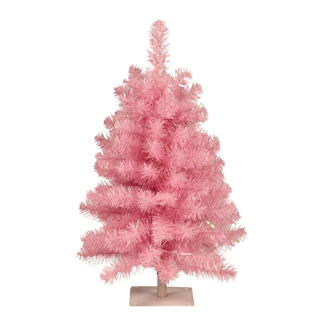 Vickerman 2' x 15" Pink Pine Artificial Christmas Tree, Unlit - Walmart.com
