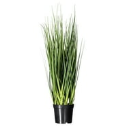 Vickerman 60" PVC Artificial Potted Green Grass with Pomp Balls ...