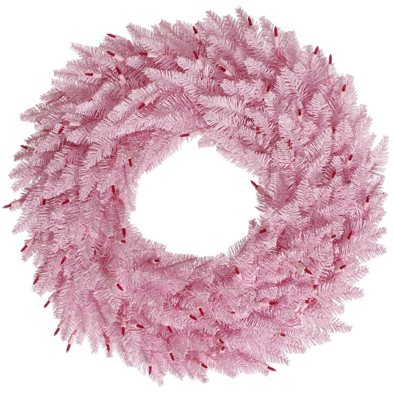 Vickerman 24" Pink Fir Artificial Christmas Wreath, Unlit - Walmart.com