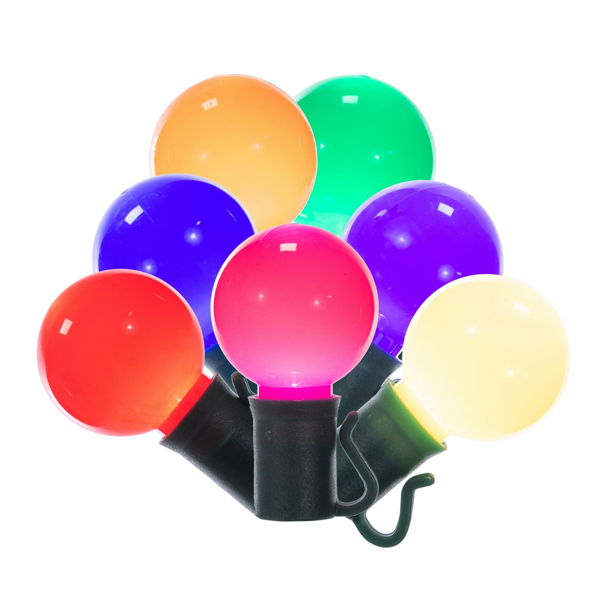 Vickerman 16' Opaque Ceramic G30 LED Christmas Light Set in Multi-Color ...