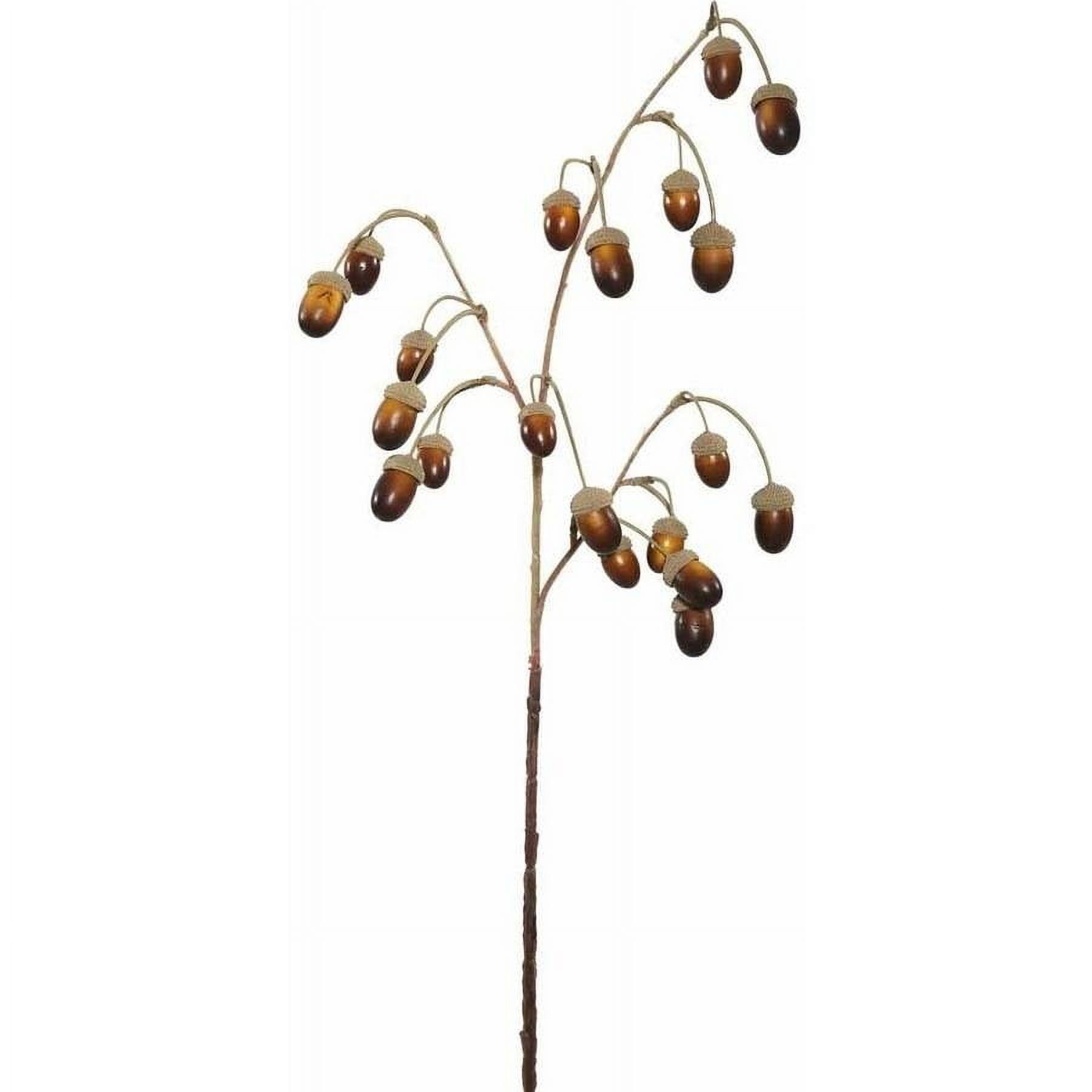 Vickerman 28" Artificial Green and Brown Acorn Spray Featuring 6 ...