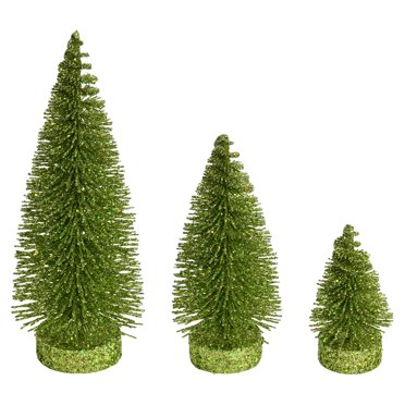 Vickerman 12"-14"-16" Burnished Orange Glitter Oval Pine Artificial ...