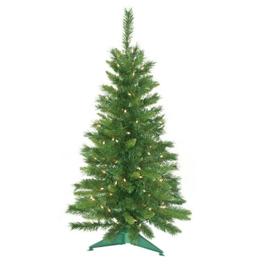 Costway 3Ft Pre-Lit Fiber Optic PVC Christmas Tree Tabletop Plastic ...