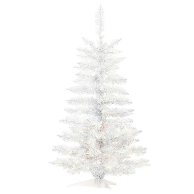 Vickerman 3.5' Sparkle White Spruce Artificial Christmas Tree, Pure ...
