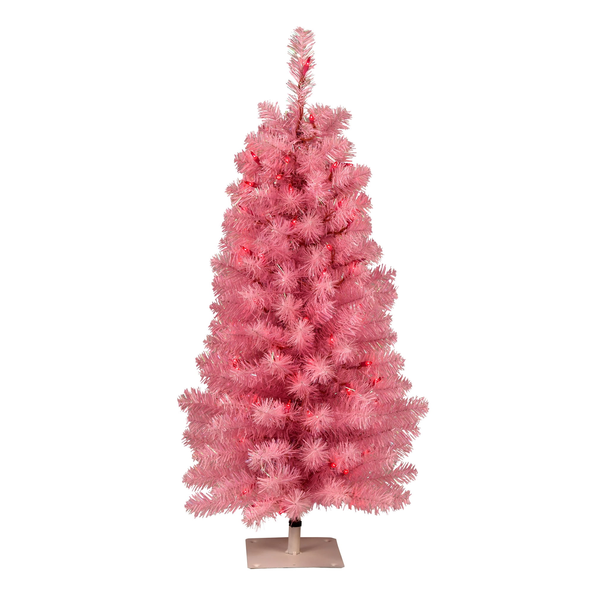 Vickerman 3' x 18" Pink Pine Artificial Christmas Tree, Pink ...