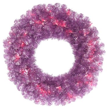 Vickerman 30" Unlit Pink Fir Artificial Christmas Wreath, Unlit - Faux ...