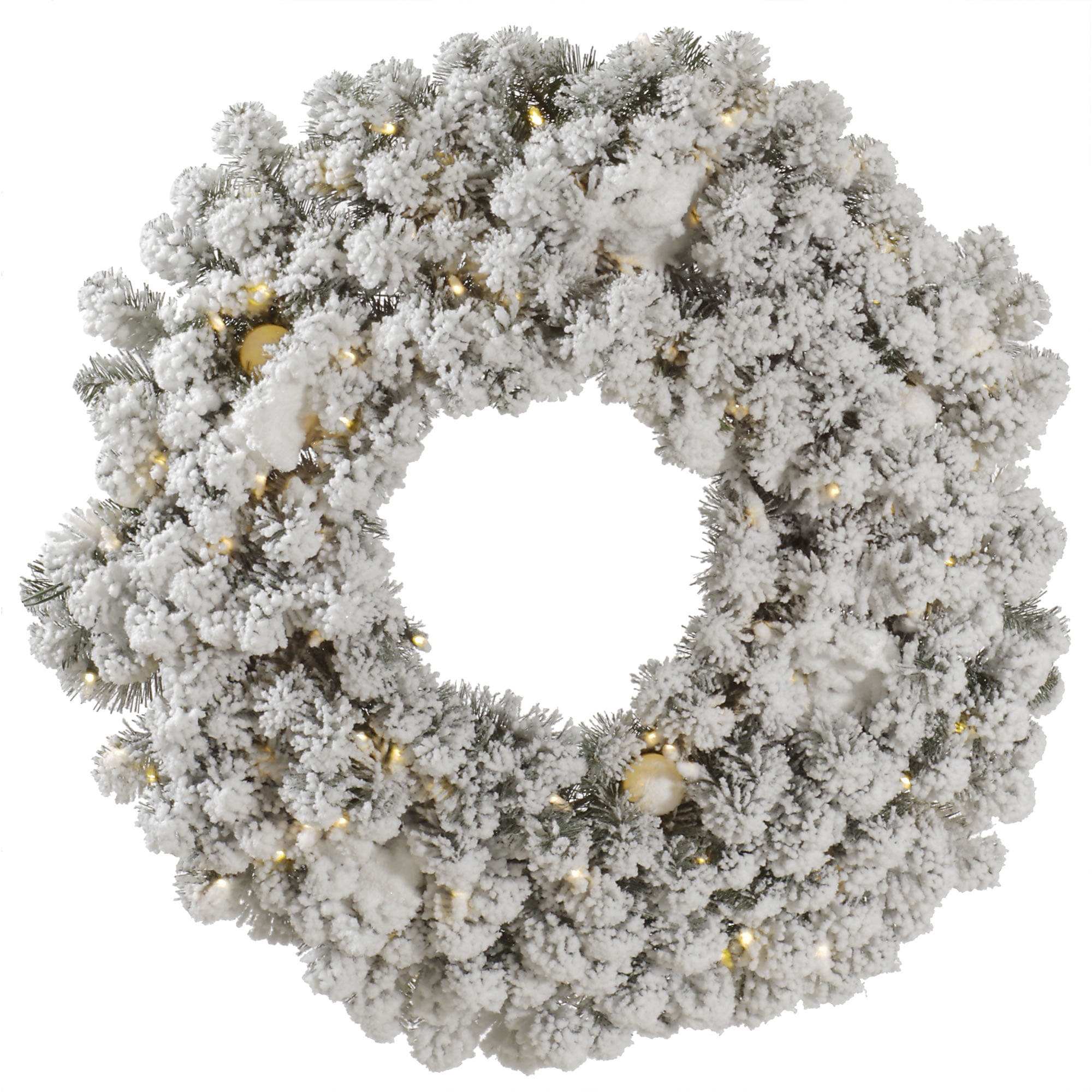 Vickerman 30" Flocked Kodiak Spruce Artificial Christmas Wreath, Pure ...