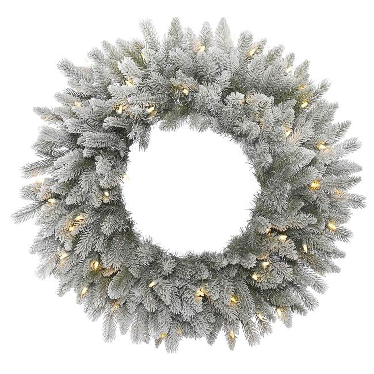 Vickerman 30" Frosted Sable Pine Artificial Christmas Wreath with 50 ...