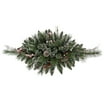 Gerson Snowy Ming Pine Garland with Drooping Branches and Pinecones ...