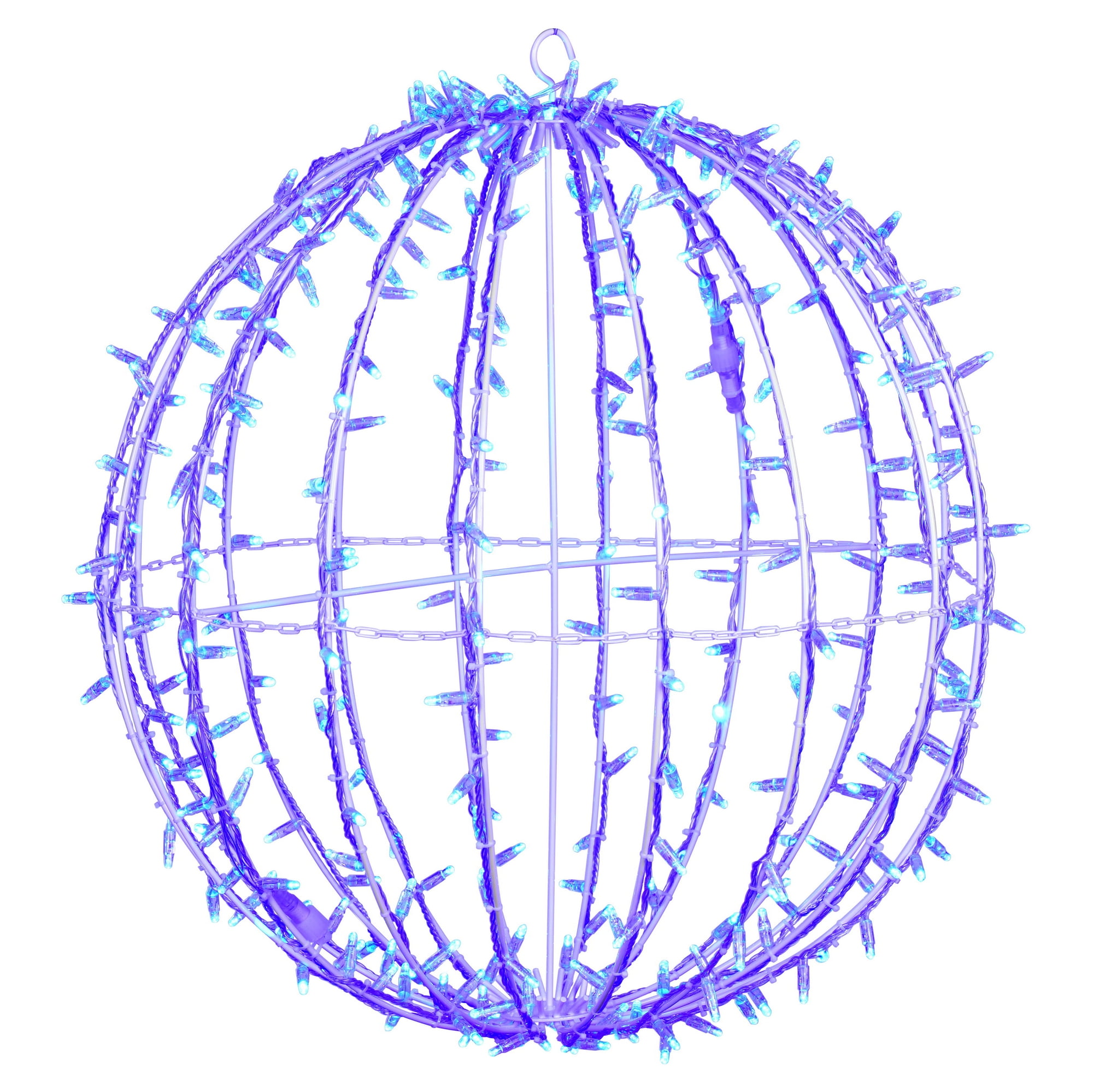 Vickerman 324Lt x 30" Fold Flat Blue Led Twinkle Jumbo Hanging Sphere ...