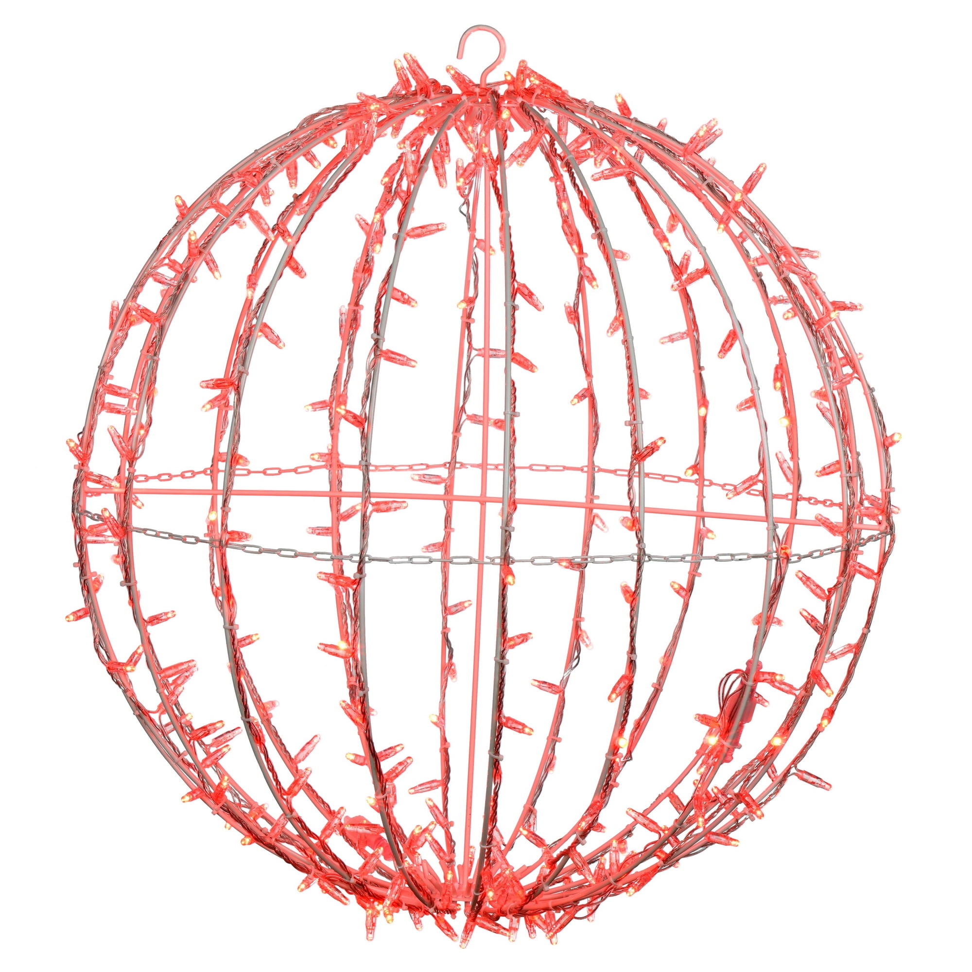 Vickerman 324Lt x 30" Fold Flat Red Led Jumbo Hanging Sphere. - Walmart.com