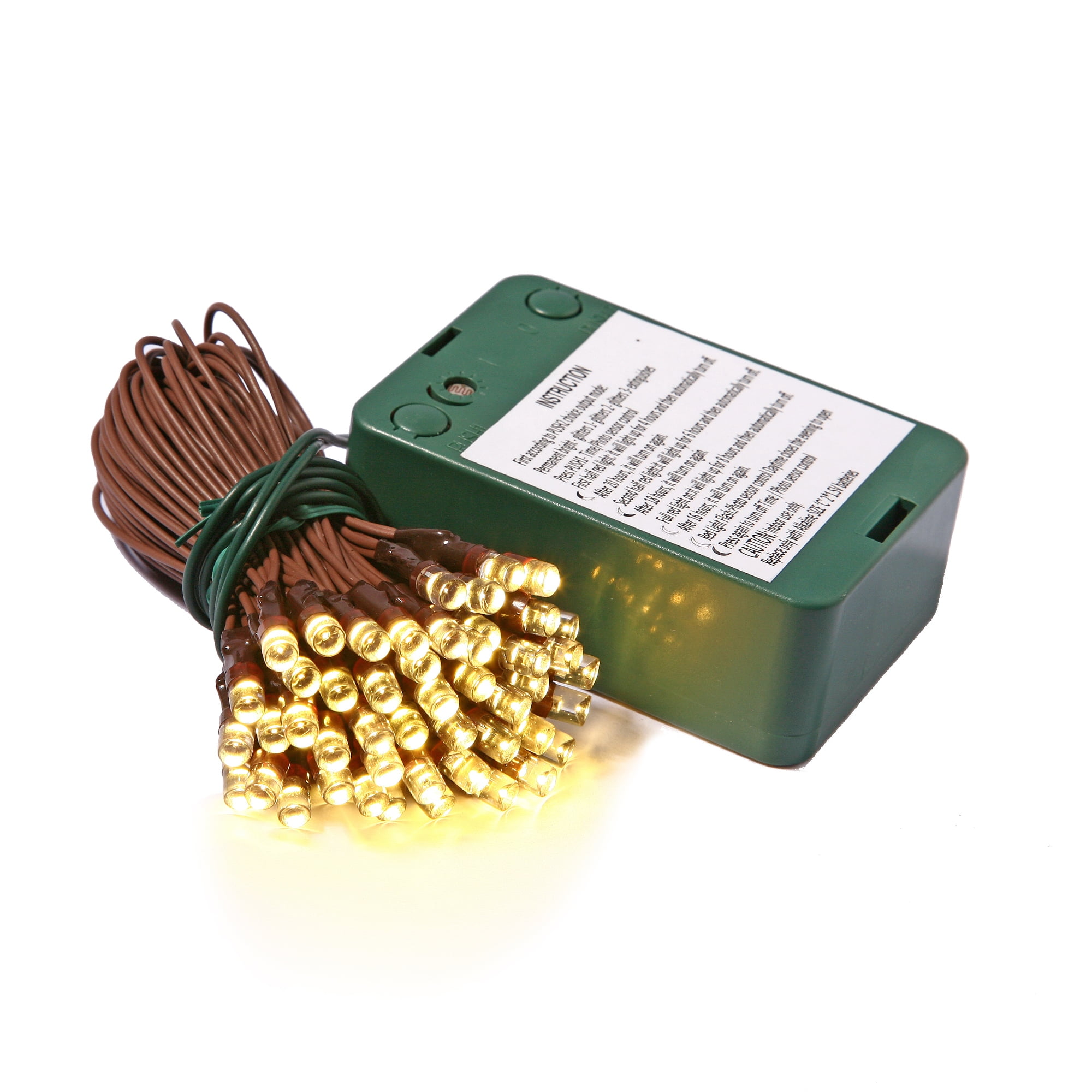 Vickerman 35 Warm White LED, 15' Battery Operated Christmas Light ...