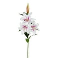 Vickerman 36'' Artificial White and Pink Real Touch Lily Spray ...