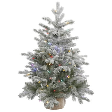Vickerman 3' Purple Artificial Christmas Tree with 50 Purple LED Lights ...