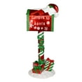 Vickerman 36" Outdoor Santa Mailbox Holiday Decor with Sturdy Post ...