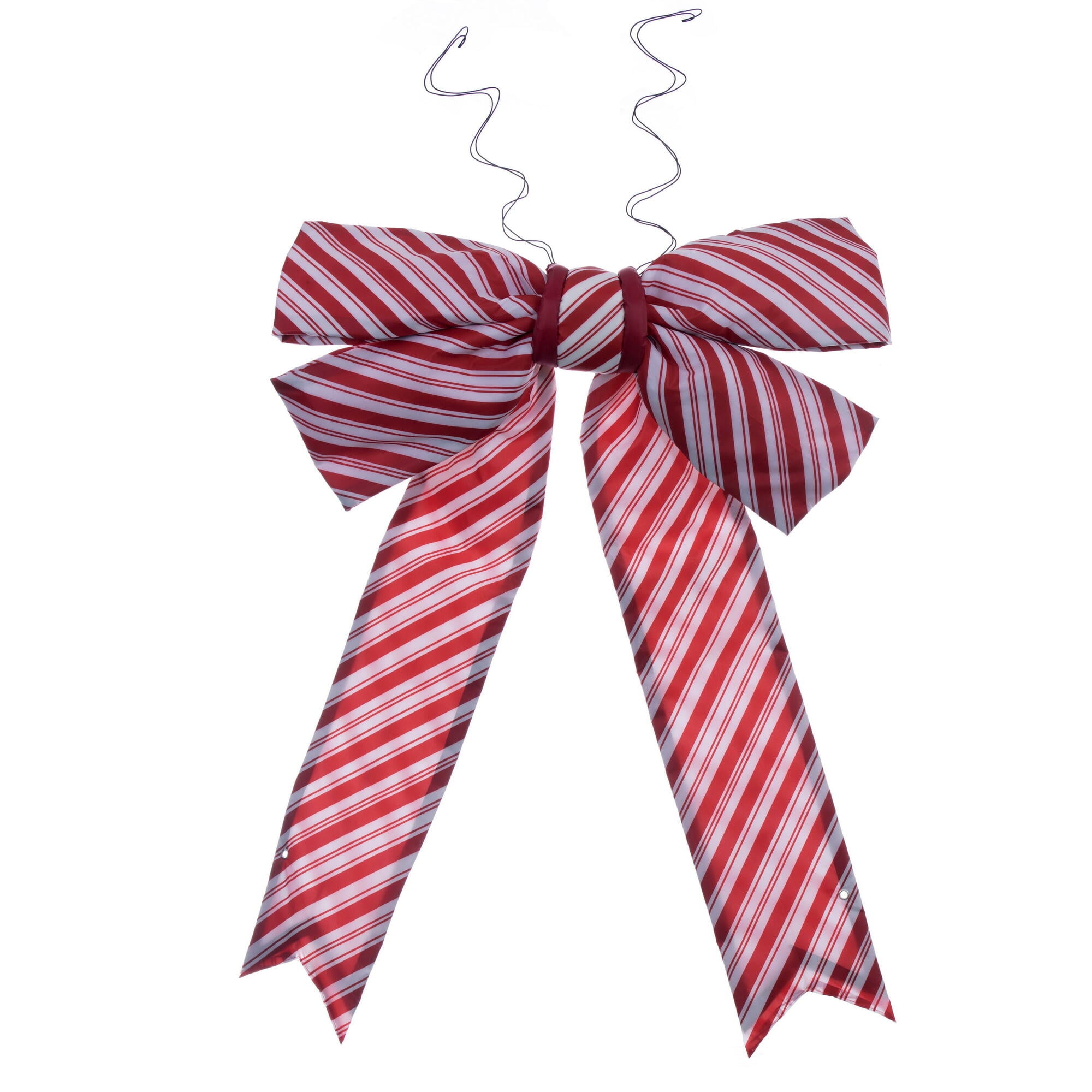 Vickerman 36" x 45" Red-White Nylon Outdoor Christmas Bow with UV ...