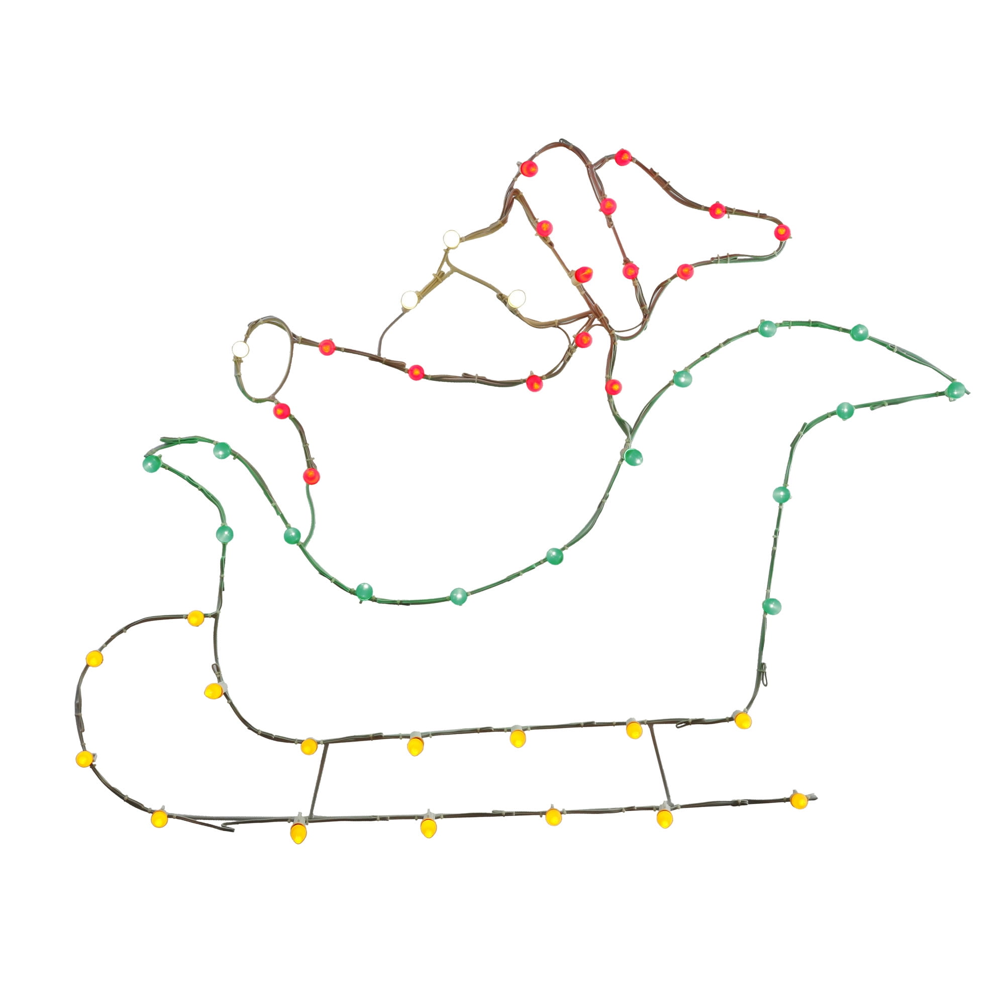 Vickerman 36" x 48" Santa n' Sleigh Wire Motif, C7 Lights - Walmart ...