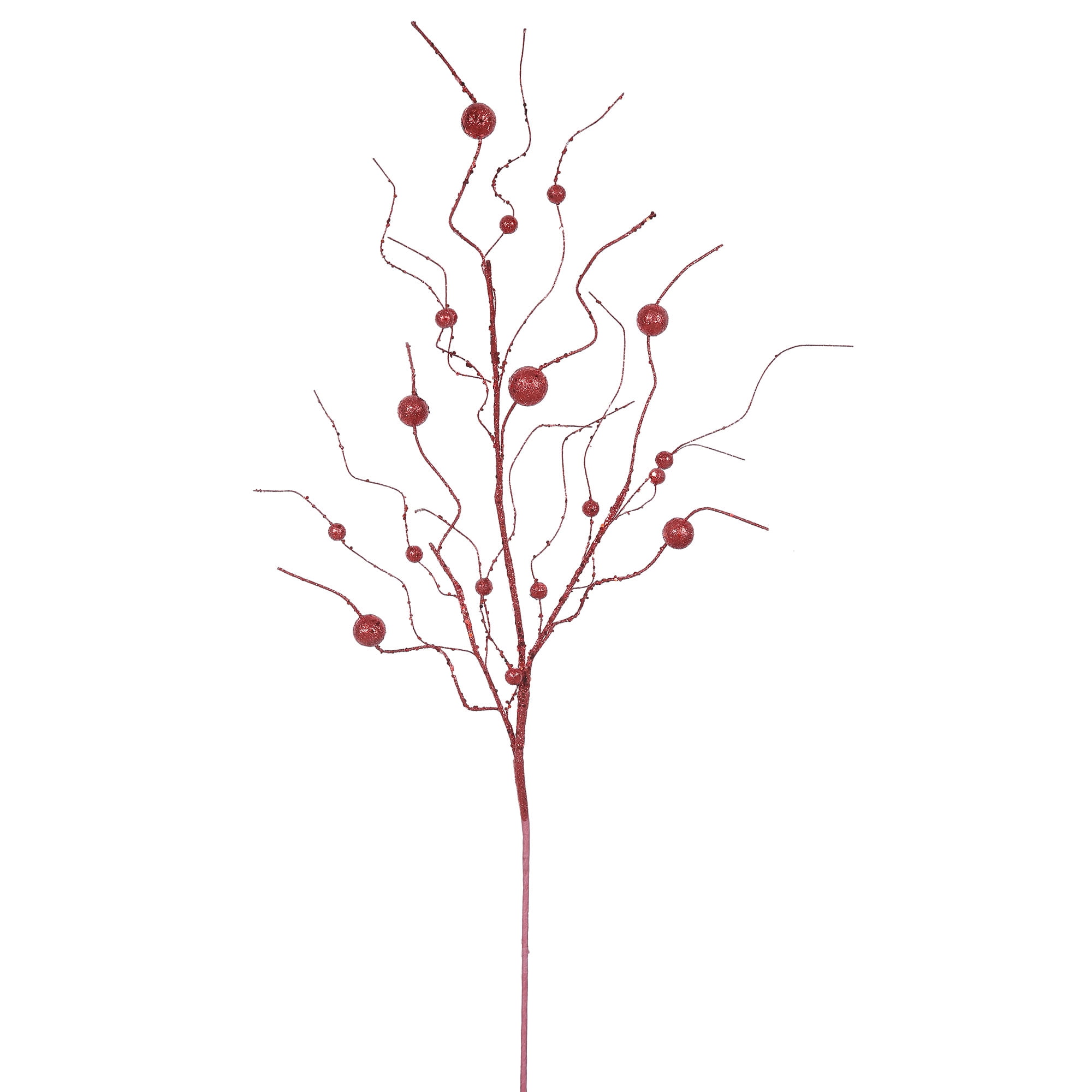 Vickerman 37" Red Glitter Ball Artificial Christmas Spray. Includes 6 ...