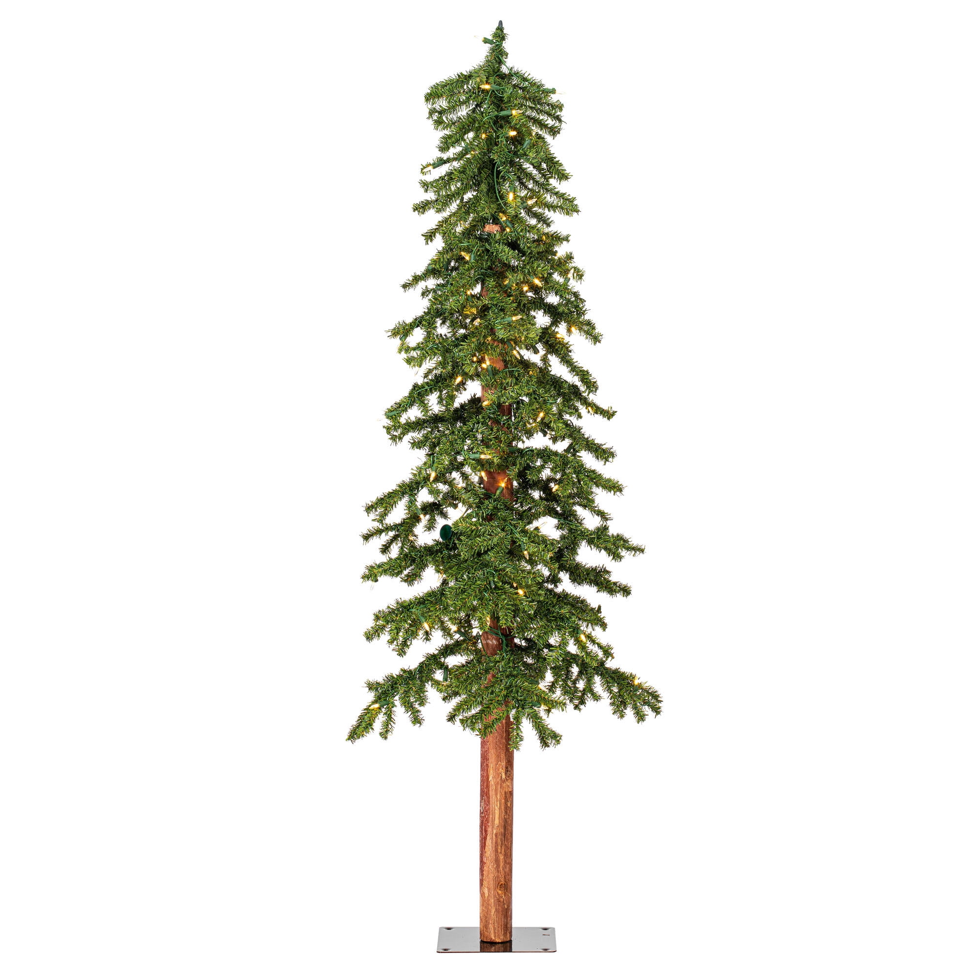 Vickerman 4' 5' 6' Natural Bark Alpine Artificial Christmas Tree Set ...