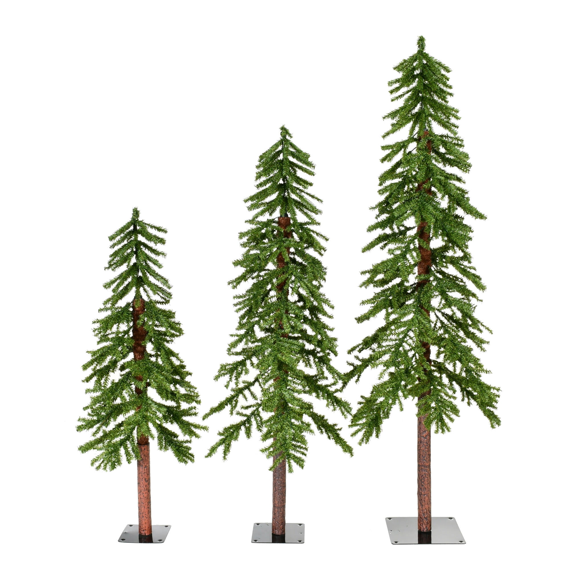 Vickerman Alpine Artificial Christmas Tree Set (4', 5', 6'), Unlit ...