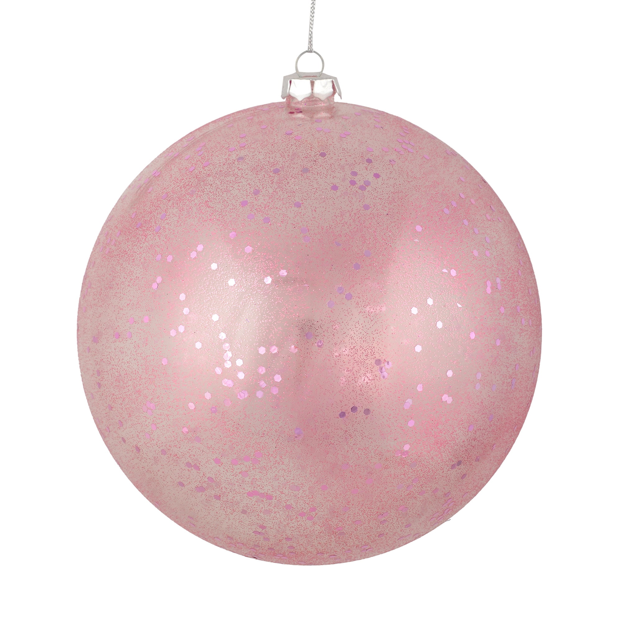 Vickerman 4.75" Mauve Glitter Clear Ball, 4 per Bag - Walmart.com