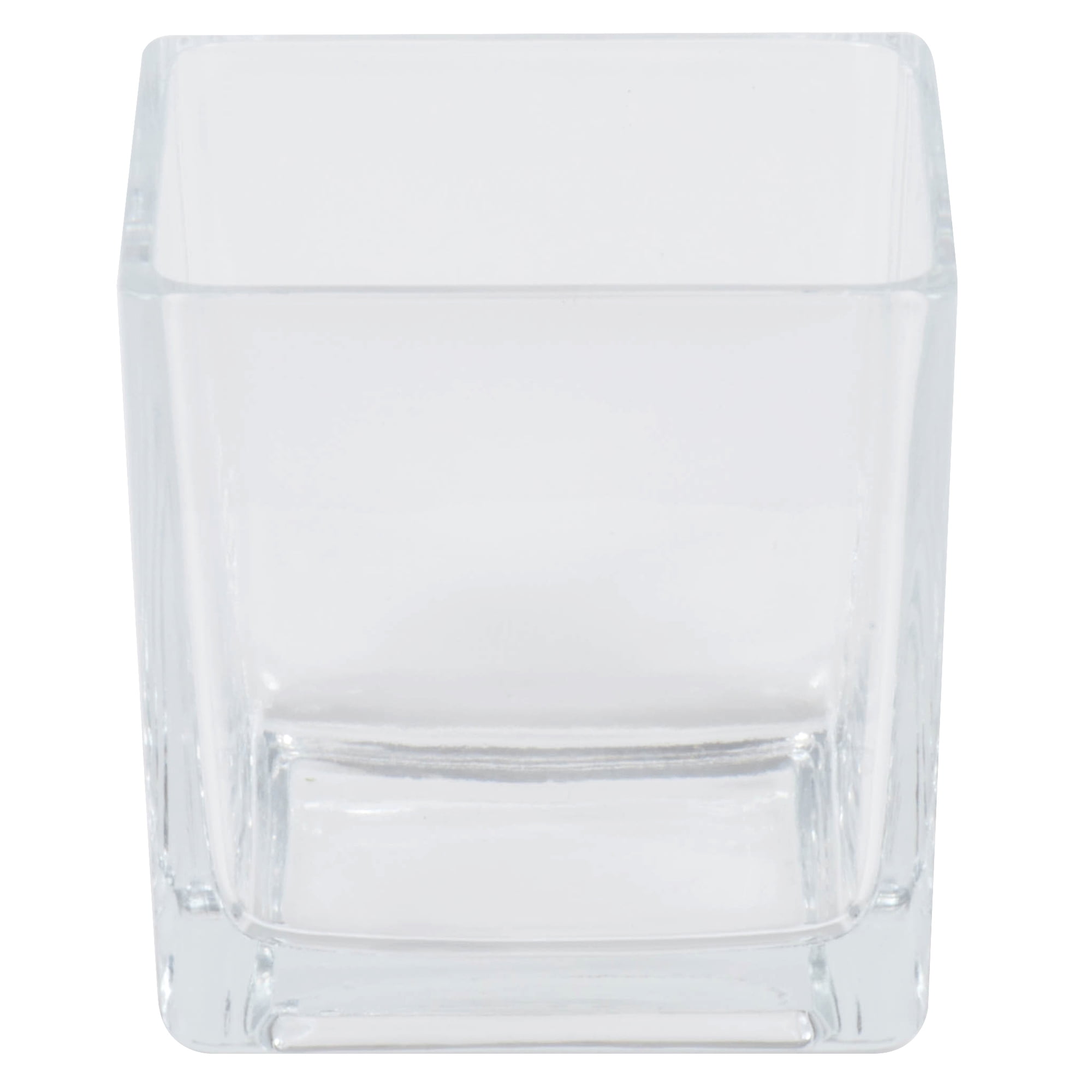 Vickerman 4" Clear Cube Glass Container. Includes four pieces per set ...