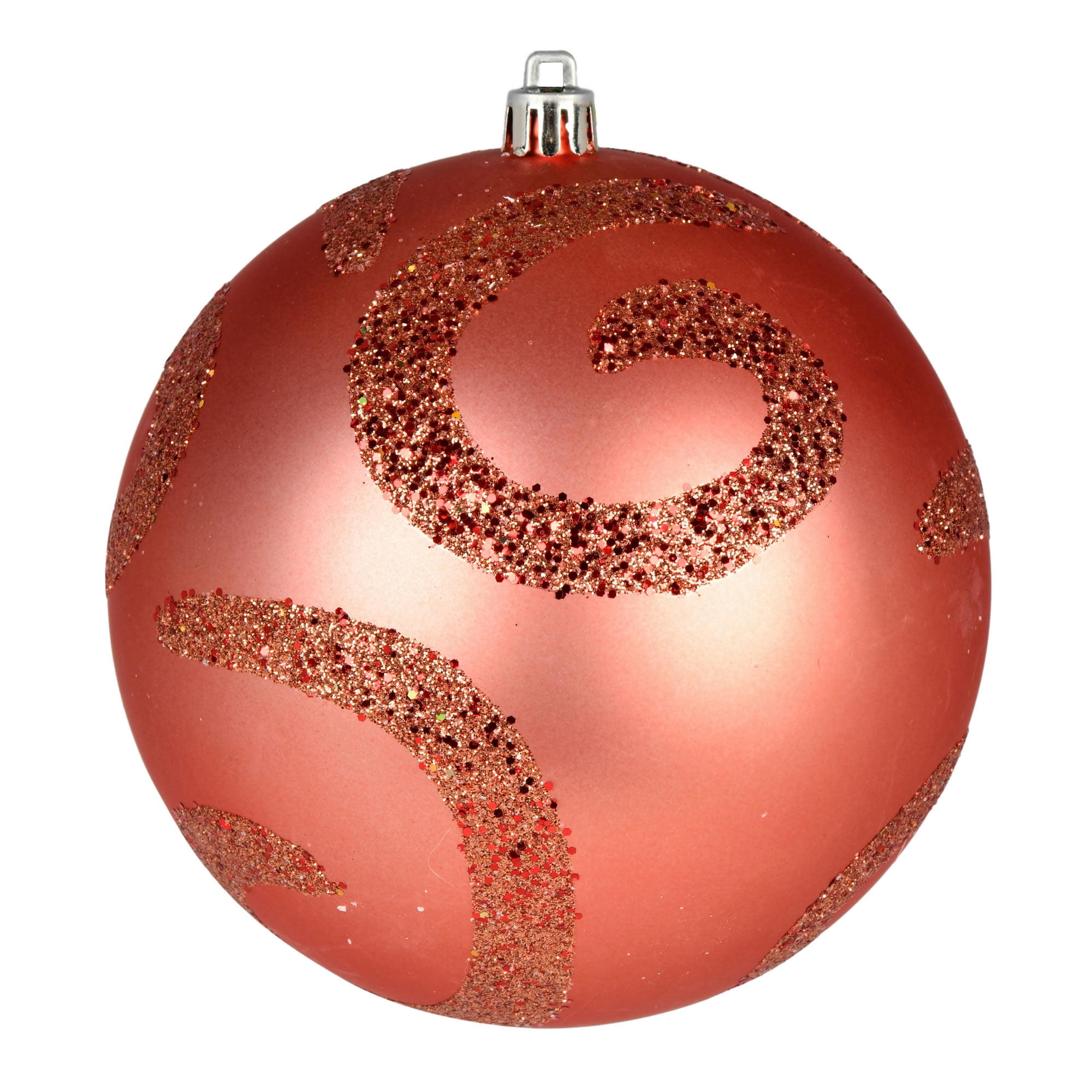 Vickerman 4" Coral Matte Sequin Swirl Ornament, 6 per Bag - Walmart.com