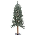 Vickerman 4' Natural Bark Alpine Pre-lit Artificial Christmas Tree with ...