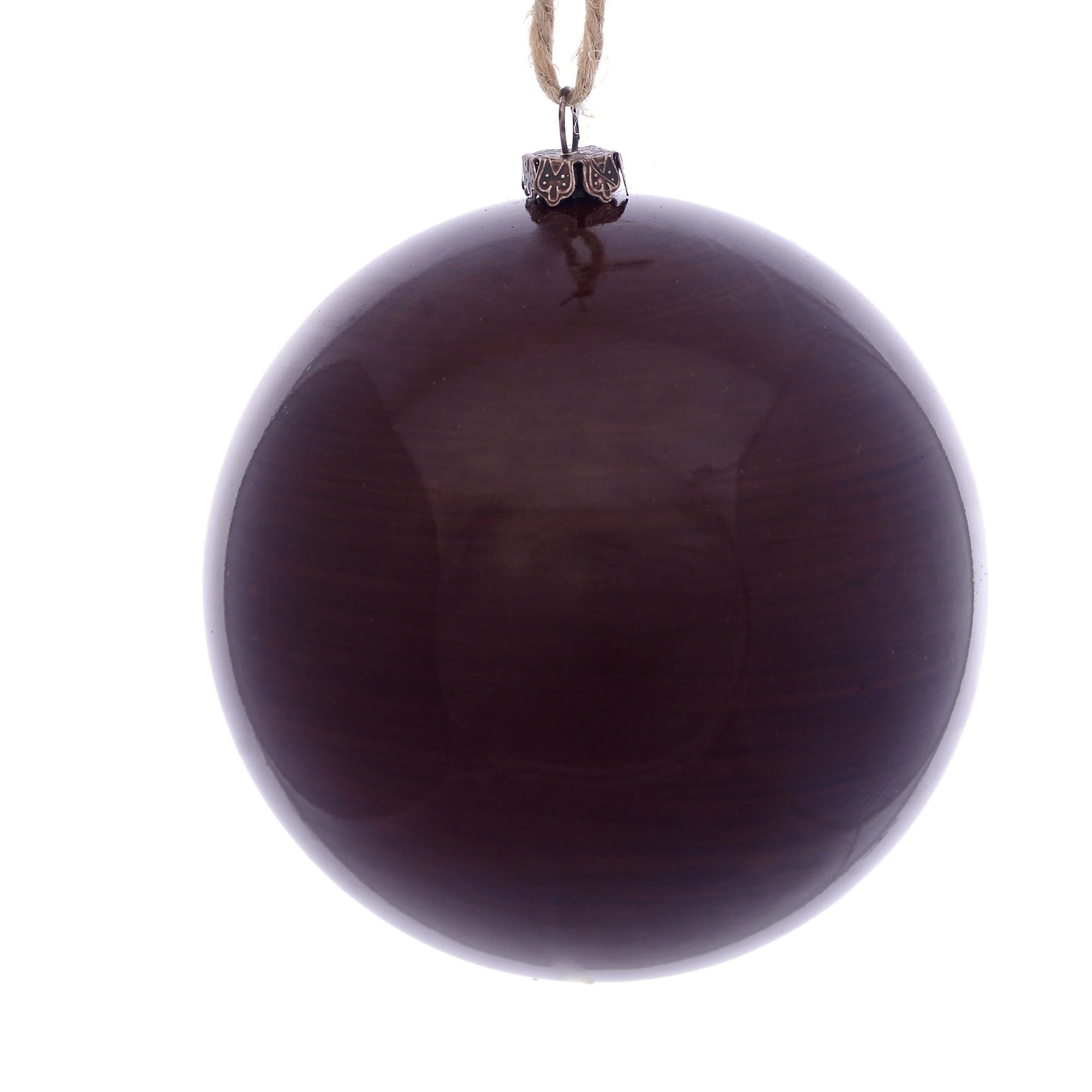 Vickerman 4" Plum Wood Grain Ball Ornament. These ornaments are the ...
