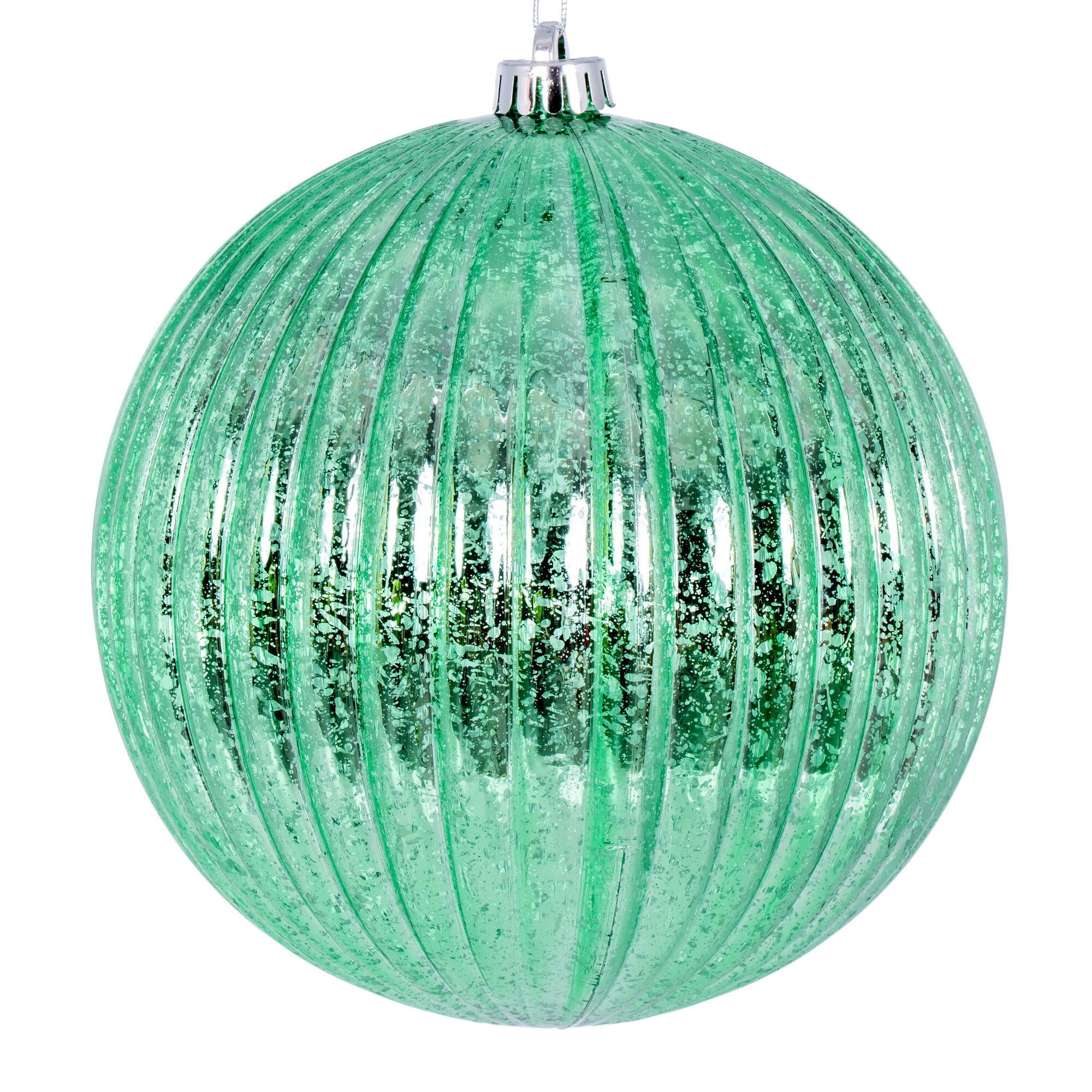 Vickerman Decorative 4" Seafoam Shiny Lined Mercury Ball Ornaments ...