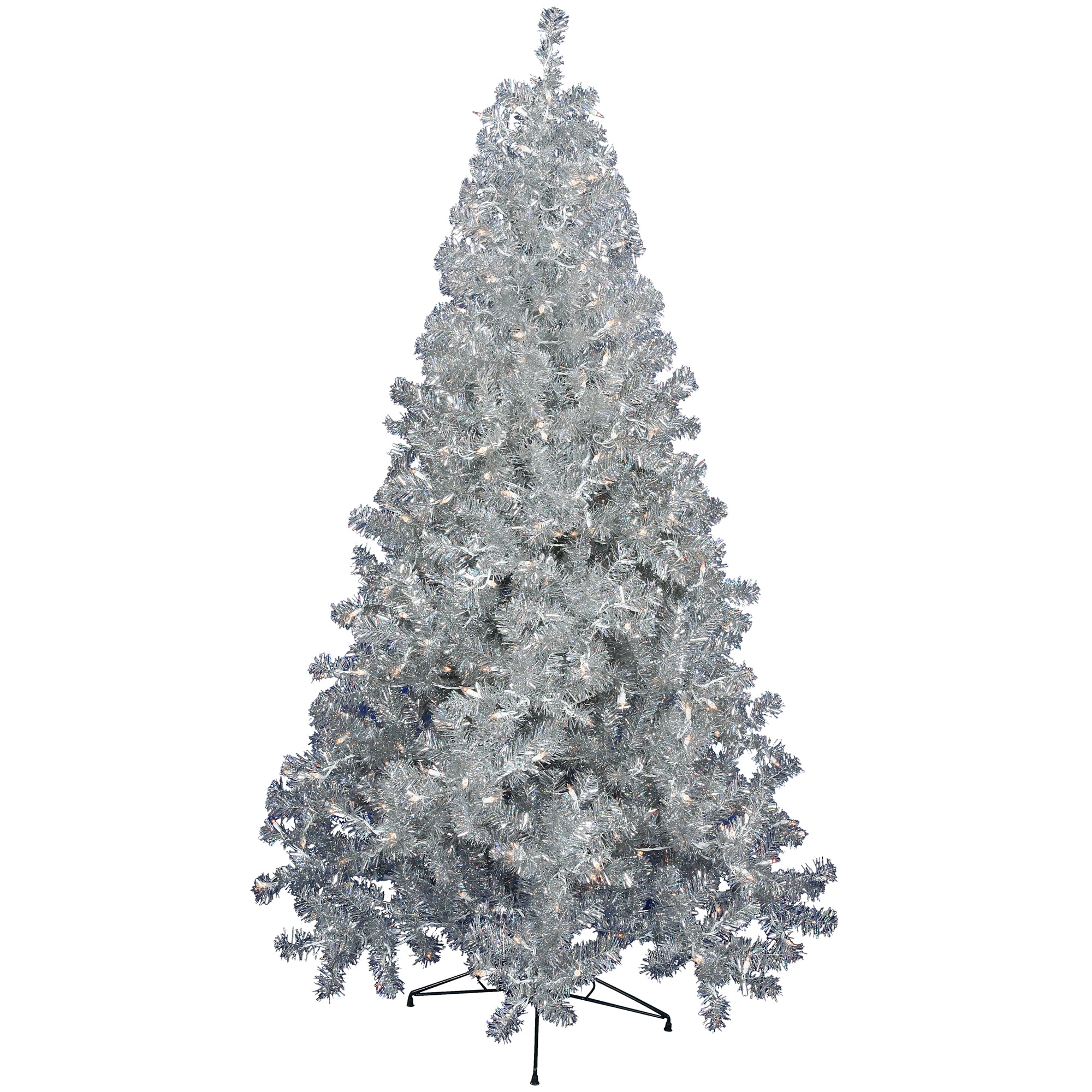 Vickerman 4' Silver Artificial Christmas Tree, Clear Dura-lit ...