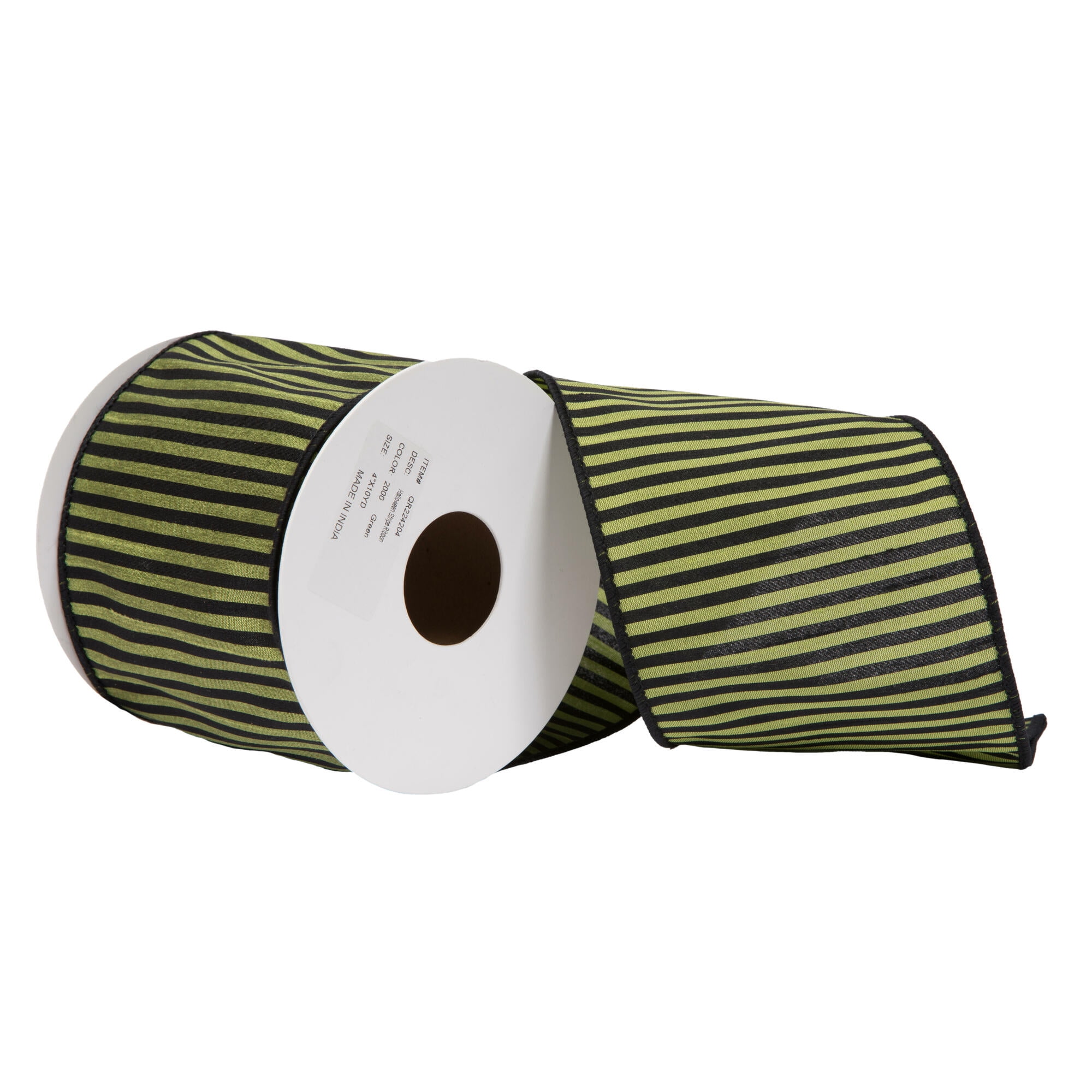 Vickerman 4 x 10 Yards Green Halloween Stripe Ribbon - Walmart Business ...