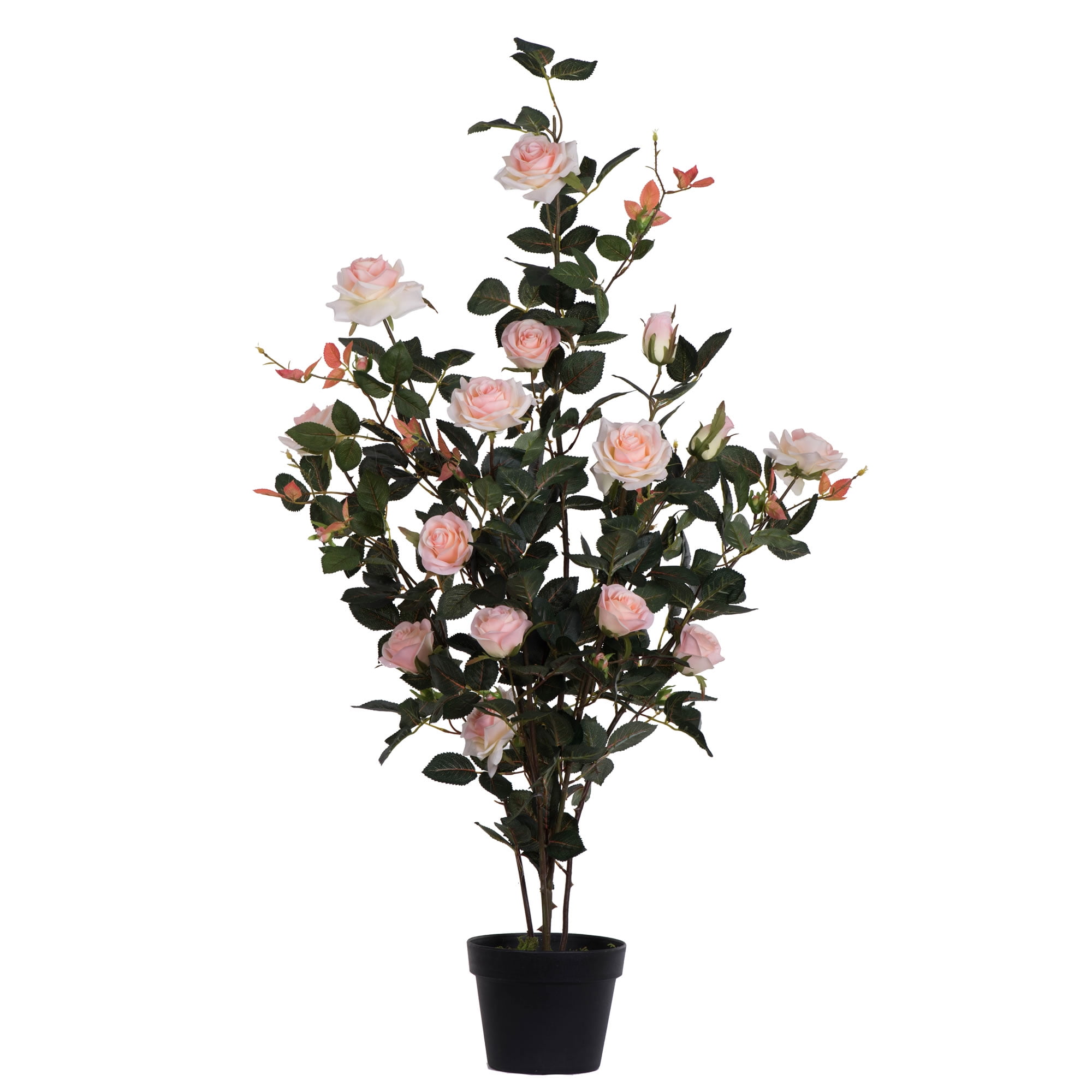 Vickerman 45" Artificial Pink Rose Plant in Pot. - Walmart.com